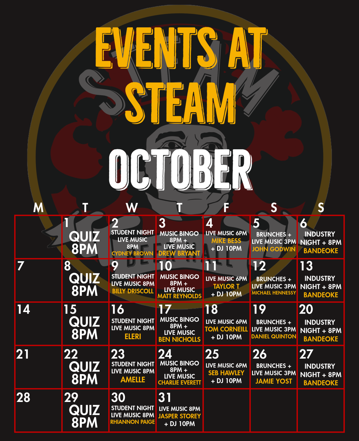 Steam Bristol | Beer Hall, Alfresco Terrace, Bottomless Brunch, Party ...